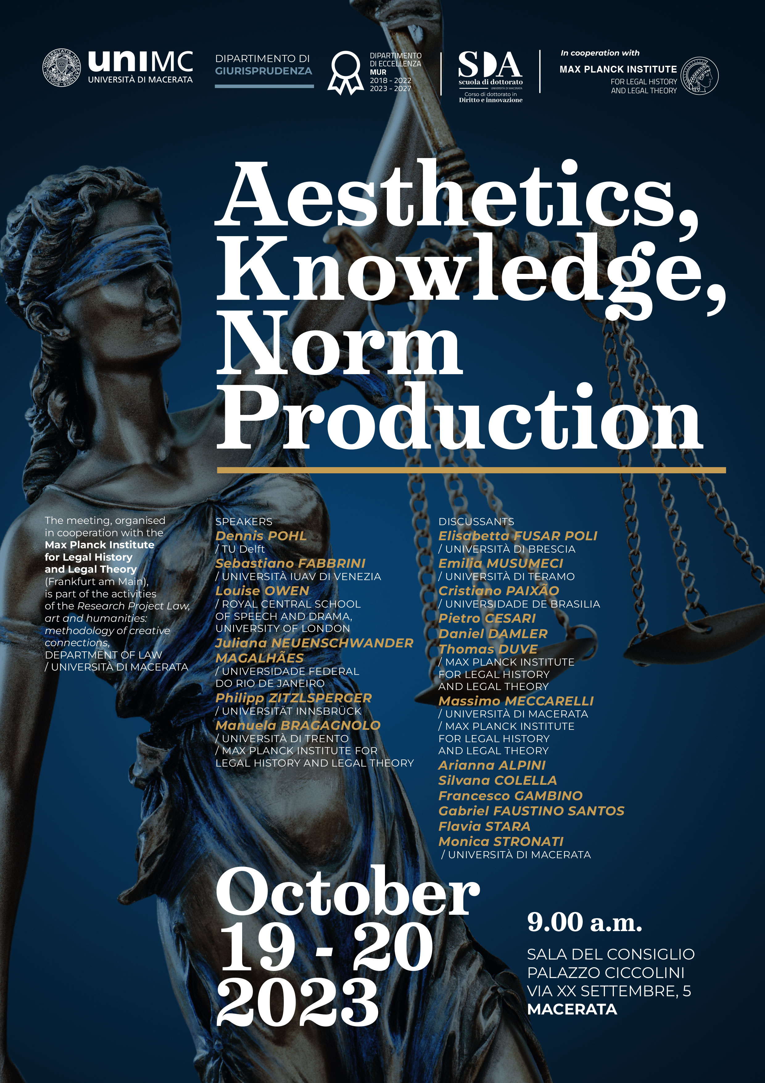 Università di Macerata: Aesthetics, Knowledge, Norm Production